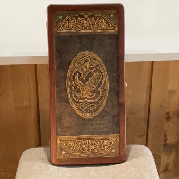 Games | 21 Backgammon Board Game Set Golden Eagle Russian Emblem ...